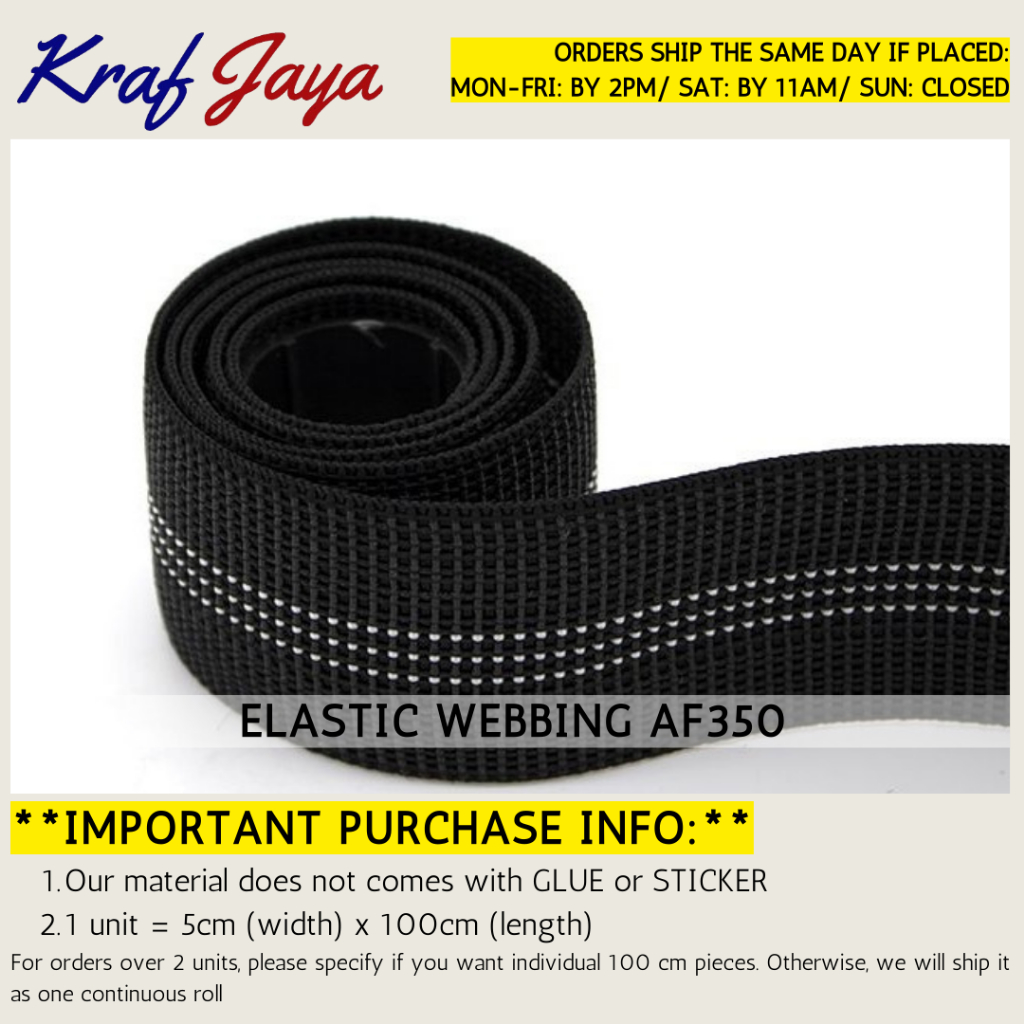 1M Upholstery Elastic Webbing Tape | Sofa Elastic Belt | Elastic Tape ...
