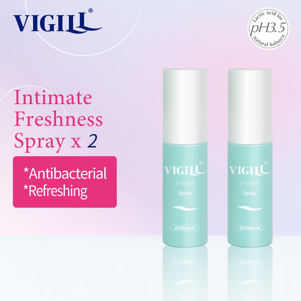 Combo VIGILL Intimate Spray 35ml * 2 - Odor & Itch Relief, Antibacterial, Natural,Prevents ...