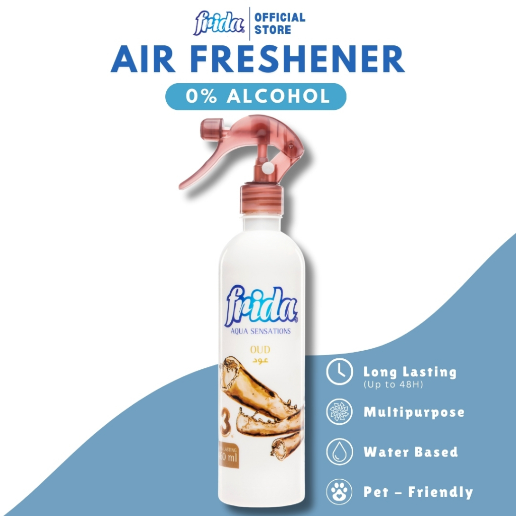 Frida 48H Air Freshener Oud [460ml] 0% Alcohol Pet-Friendly Tahan Lama ...