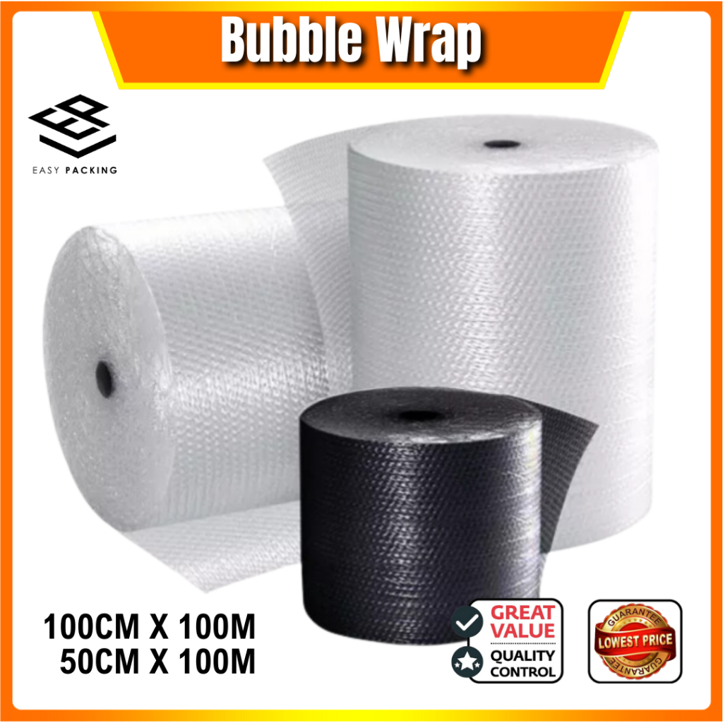 BUBBLE WRAP SINGLE BUBBLE WRAP DOUBLE LAYER (50cm/100cm x 100m ) / Air Bubble Wrap Borong Murah ...