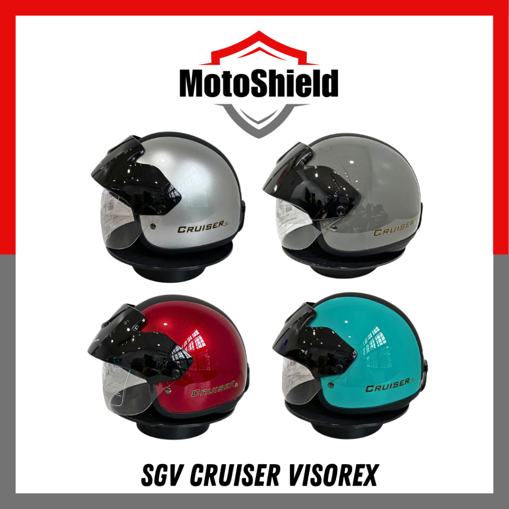 SGV Cruiser Visorex Helmet 100% Original Motorcycle SIRIM Approved JPJ ...