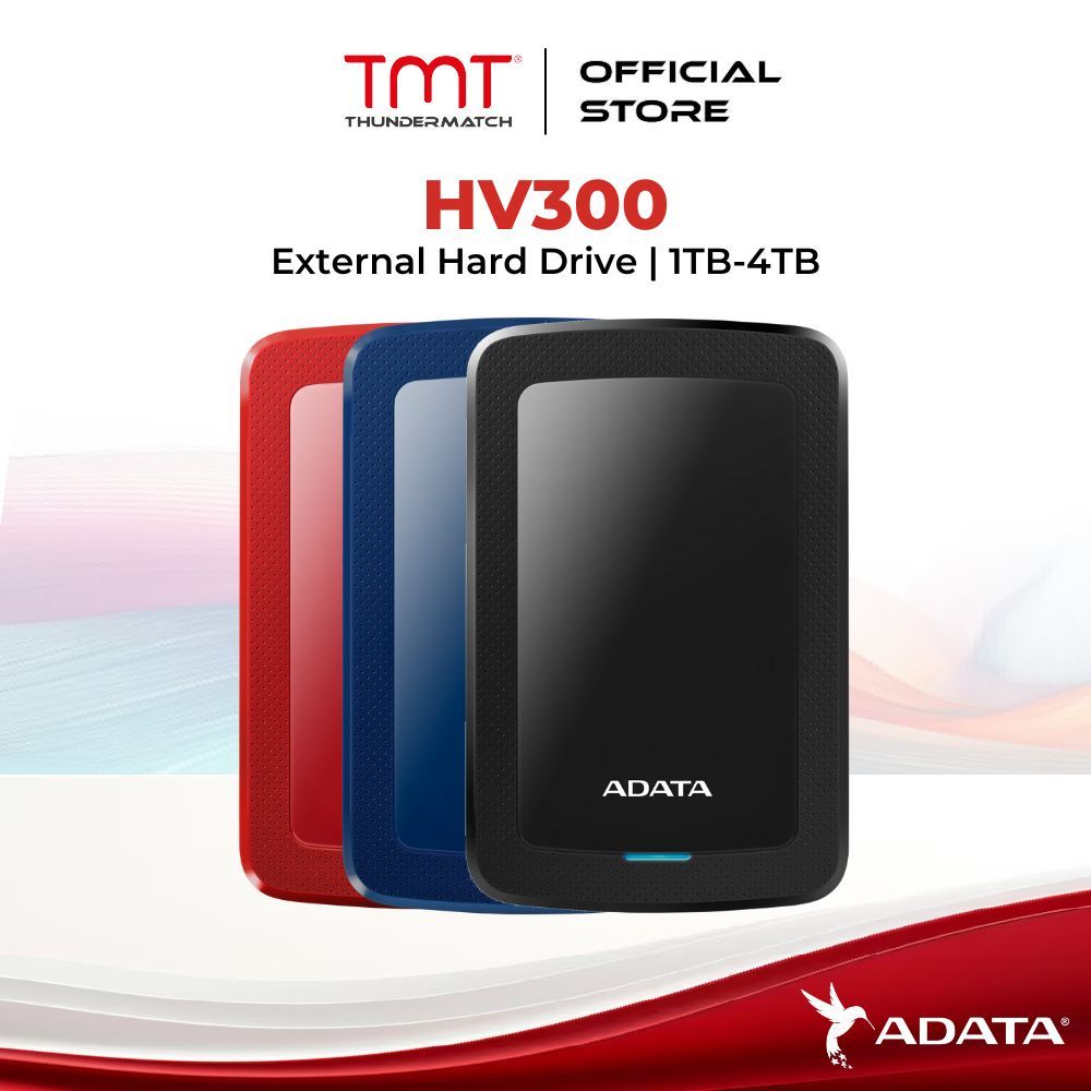 Adata HV300 External Hard Drive (1TB/2TB/4TB) (Black/Blue/Red) | Shopee ...