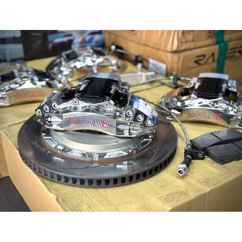 Used Brake Kit Savanini S67A 6 pot + S47AAR (380mm disc rotor) | Shopee ...