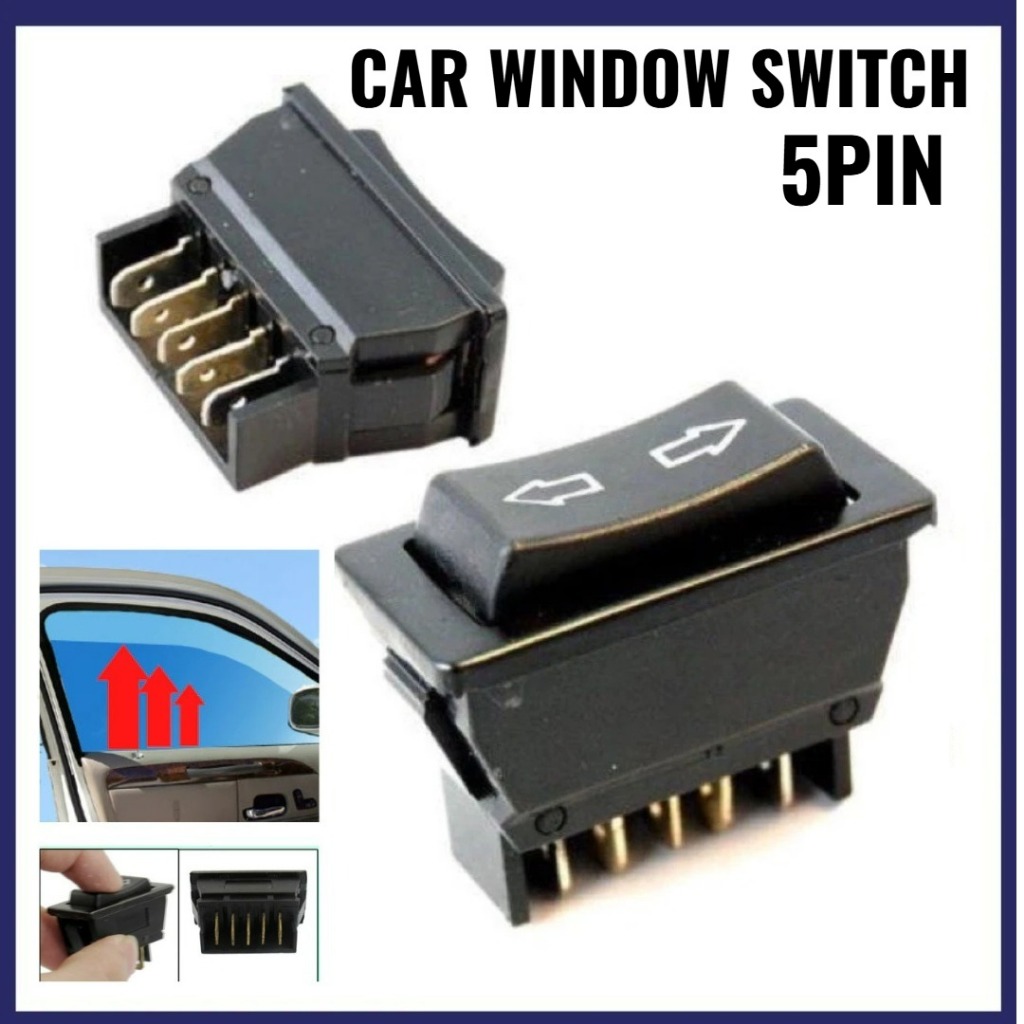 Power Window Single Sub Switch Up Down 5 Pin For Universal Car Proton ...