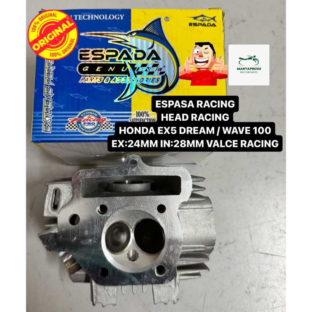 ESPADA RACING CYLINDER HEAD RACING HONDA EX5 DREAM / WAVE 100 / EX5 ...