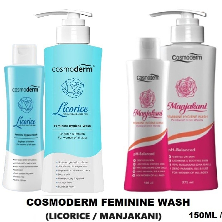 COSMODERM LICORICE / MANJAKANI FEMININE HYGIENE WASH (150ML / 375ML ...