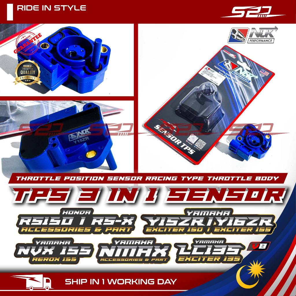 TPS Sensor 3 IN 1 NLK Performance RS150 RS-X 150 Y15 Y16 NVX NMAX R15 ...