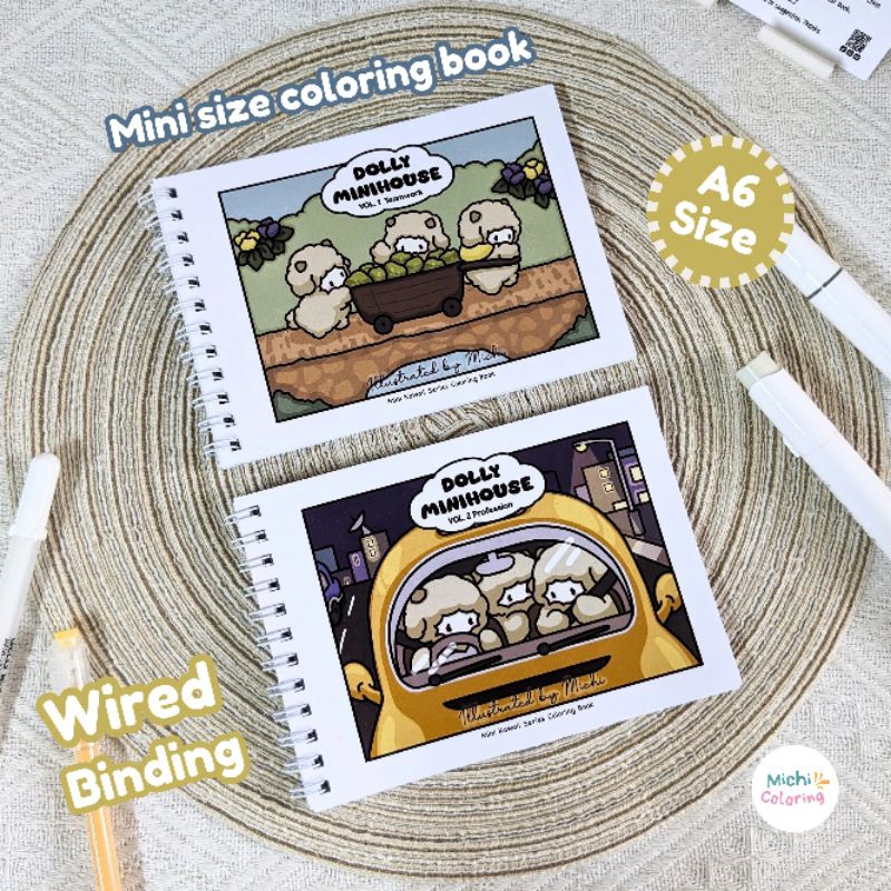 Dolly Minihouse - Mini Kawaii Aesthetic Series Coloring Book by Michi ...