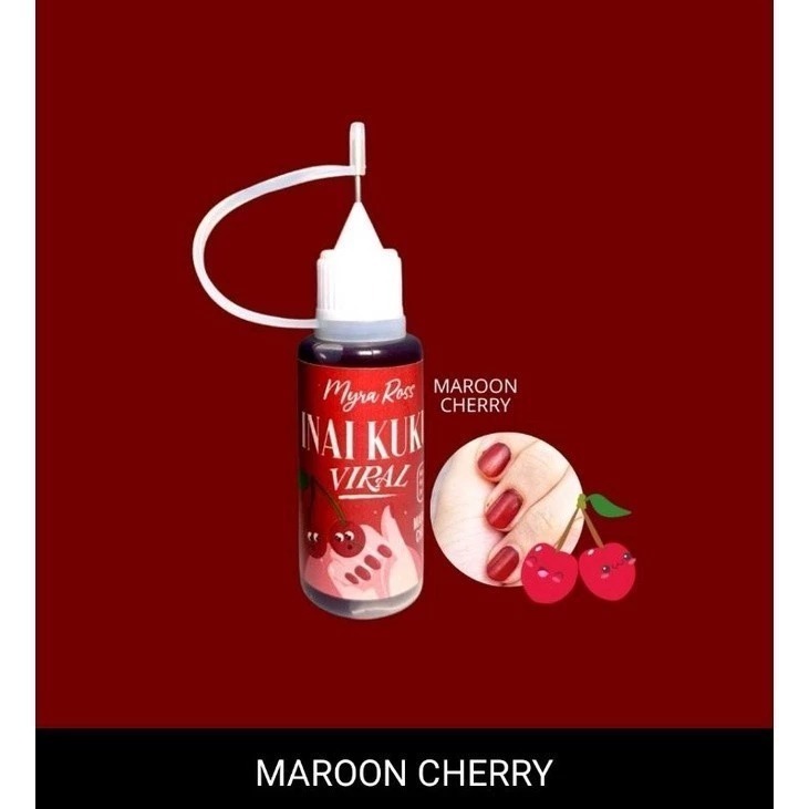 MAROON CHERY Inai Kuku Viral Myra Ross Halal Henna Simple | Shopee Malaysia