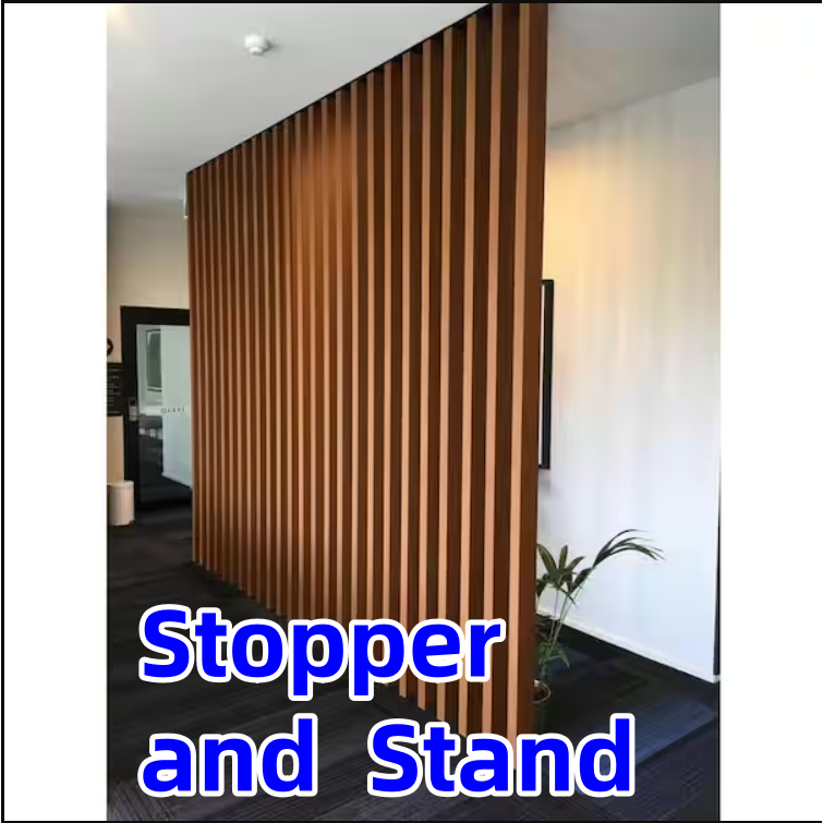 WPC Timber Tube Holder Stopper Divider Partition Plate Click WPC Wall ...