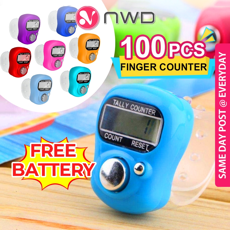 𝗥𝗘𝗦𝗘𝗧𝗧𝗔𝗕𝗟𝗘 》 50/100pcs Digital Tasbih LCD Electronic Mini Finger Hand ...