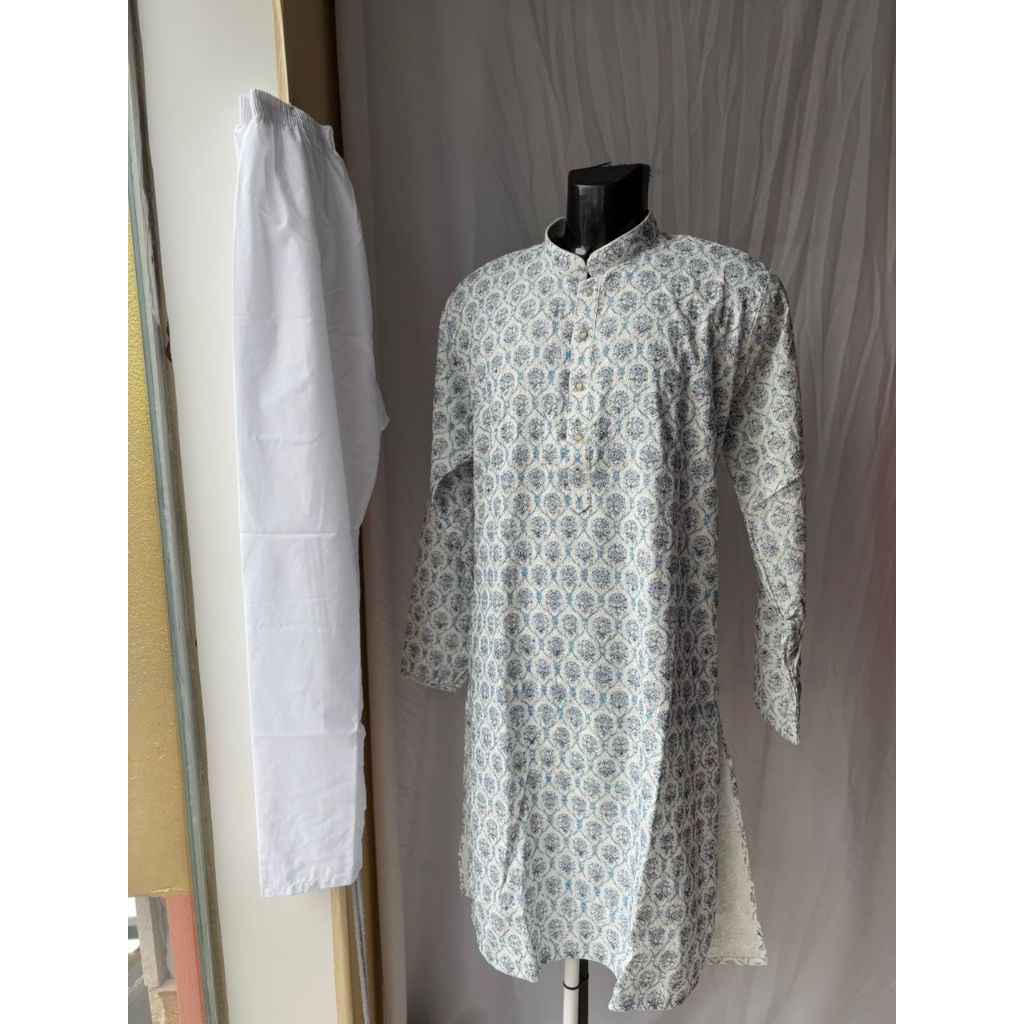 Cotton men's Jippa with pant and sequence | Shopee Malaysia