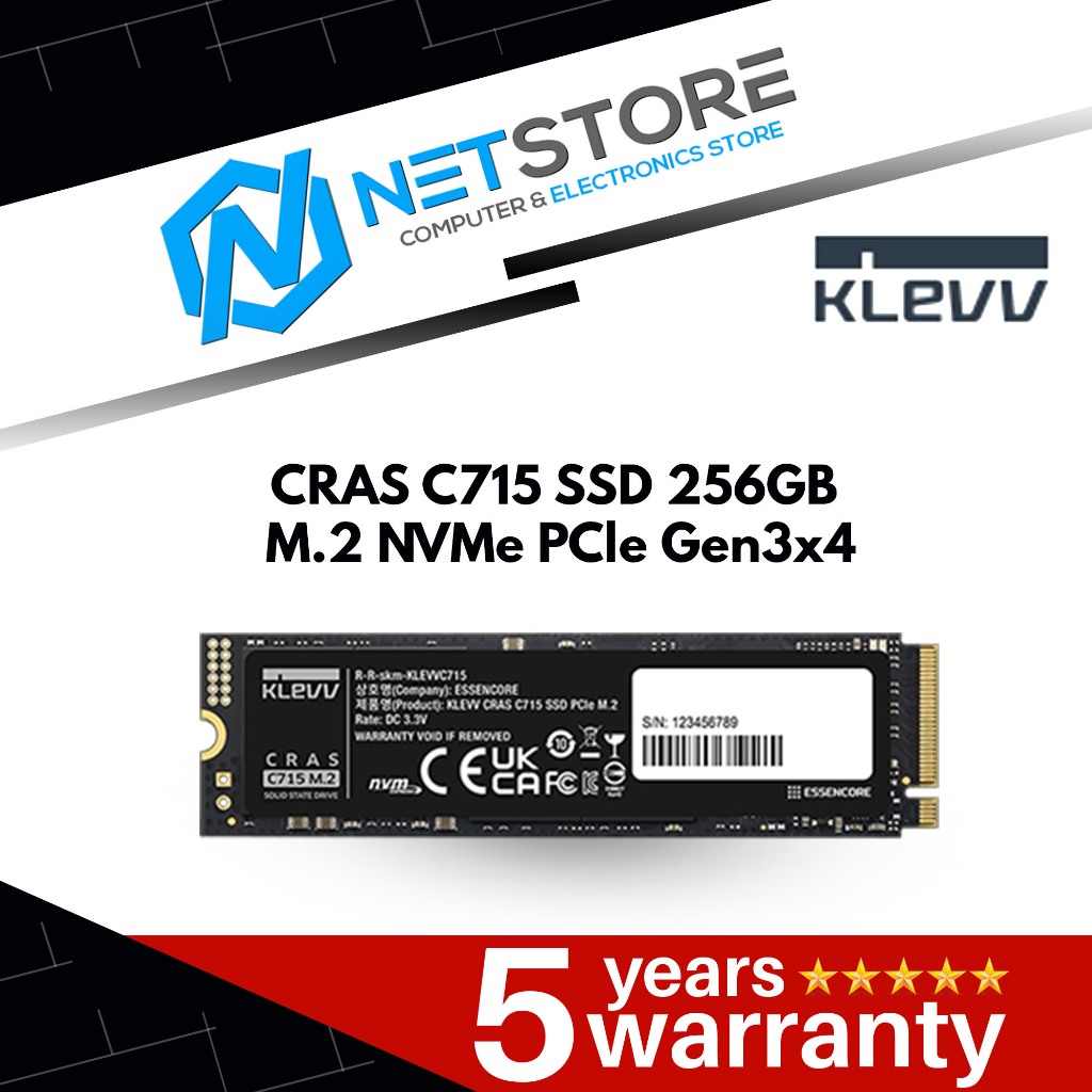 KLEVV CRAS C715 M.2 NVMe PCle Gen3x4 256GB - K256GM2SP0-C7T | Shopee Malaysia