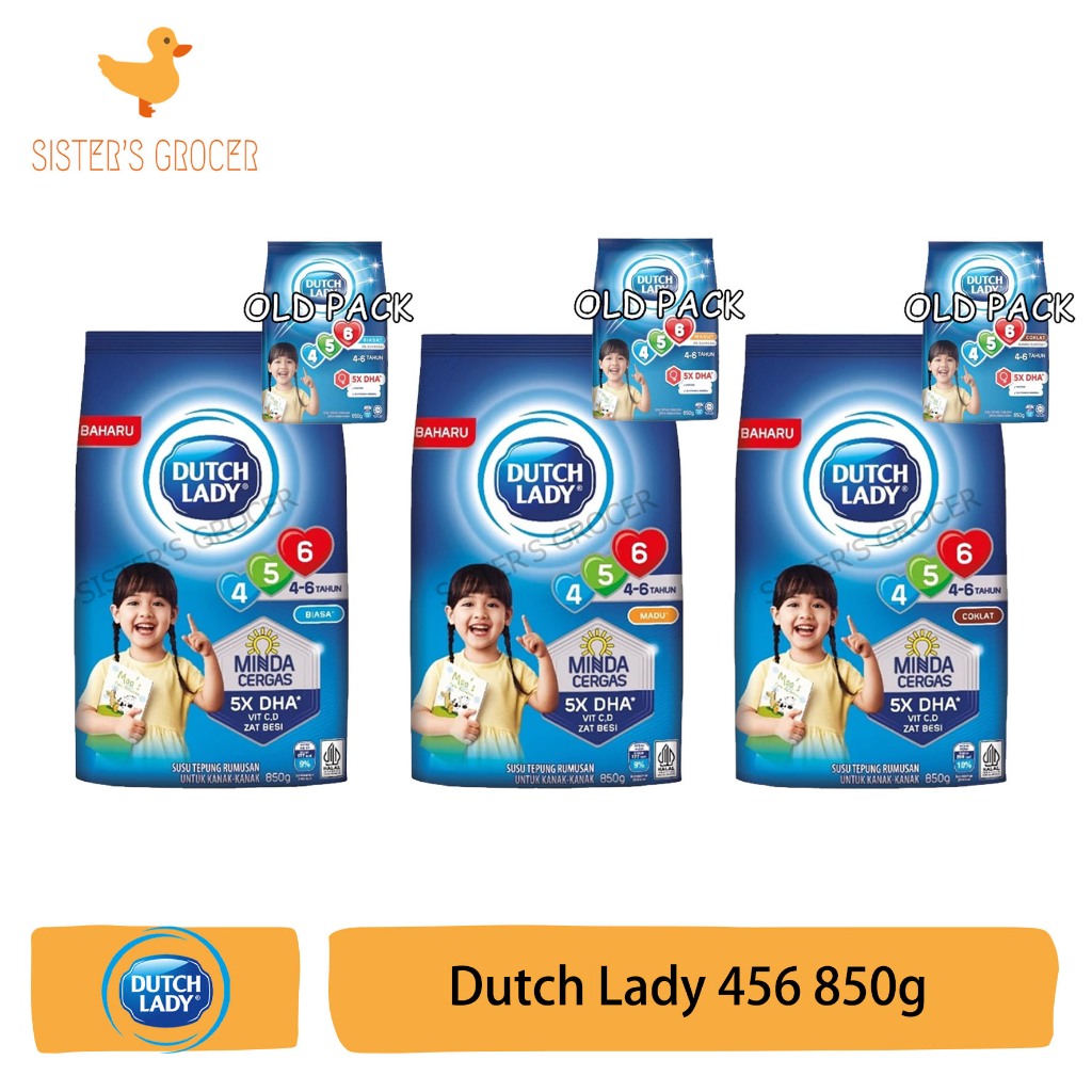 DUTCH LADY 456 850G - PLAIN / CHOCOLATE / HONEY | Shopee Malaysia