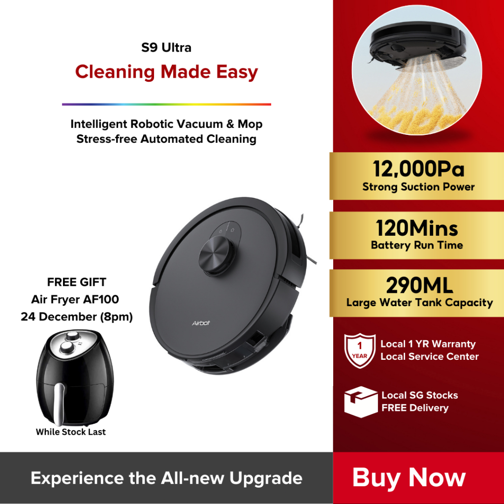 [ Limited Stock ] Airbot S9 Ultra Robotic Vacuum Cleaner LiDar Mapping ...