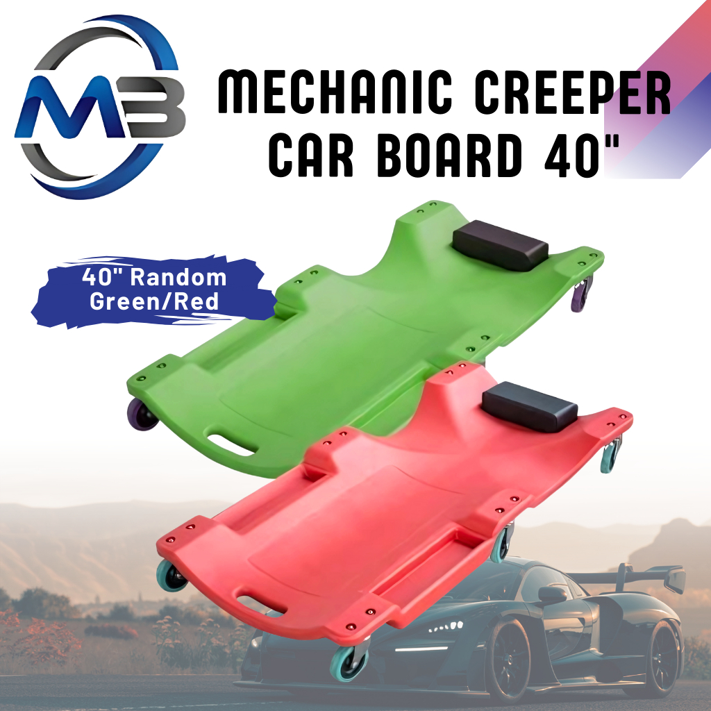 40" Mechanic Creeper Car Garage/ Lying Board With 6 Swivel Wheels ...