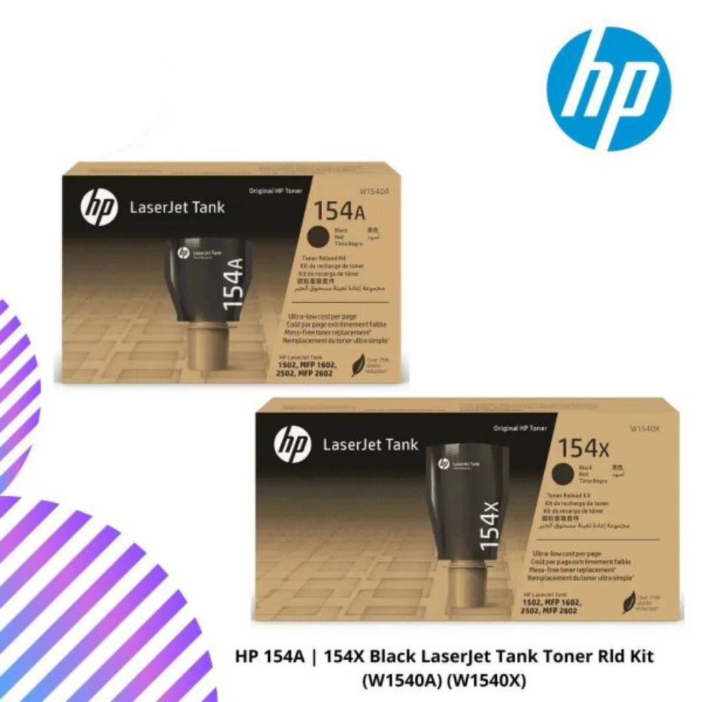 HP 154A | 154X Black LaserJet Tank Toner Rld Kit (W1540A) (W1540X ...