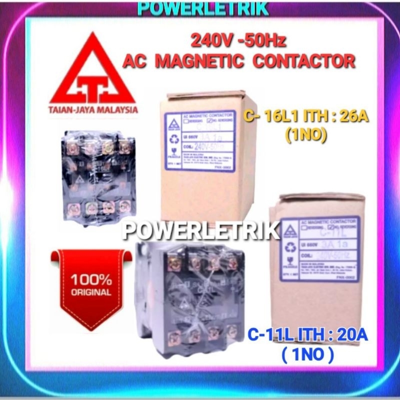🔥READY STOCK🔥 TAIAN JAYA C- 11L ( ITH :20A) C-16L 1 ( ITH :26A) AC ...