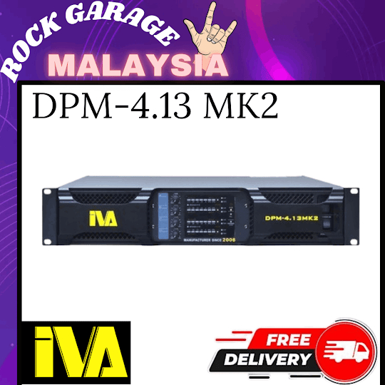 IVA DPM-4.13MK2 2 x 4400W 8 ohm / 4 x 1300W 8 Ohm down to 2 Ohm Stable ...