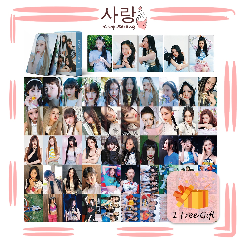 55pcs NWJNS《SUPER SHY》Tiffany Blue LOMO Cards Set Collection Kpop Hanni Danielle Marsh Minji ...