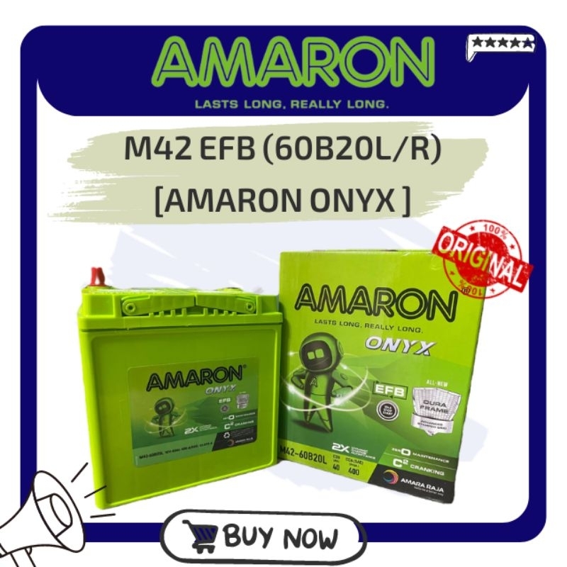 M42 EFB | 60B20L/R | B20L ] Amaron Hi-life Duro | Car Battery Bateri ...