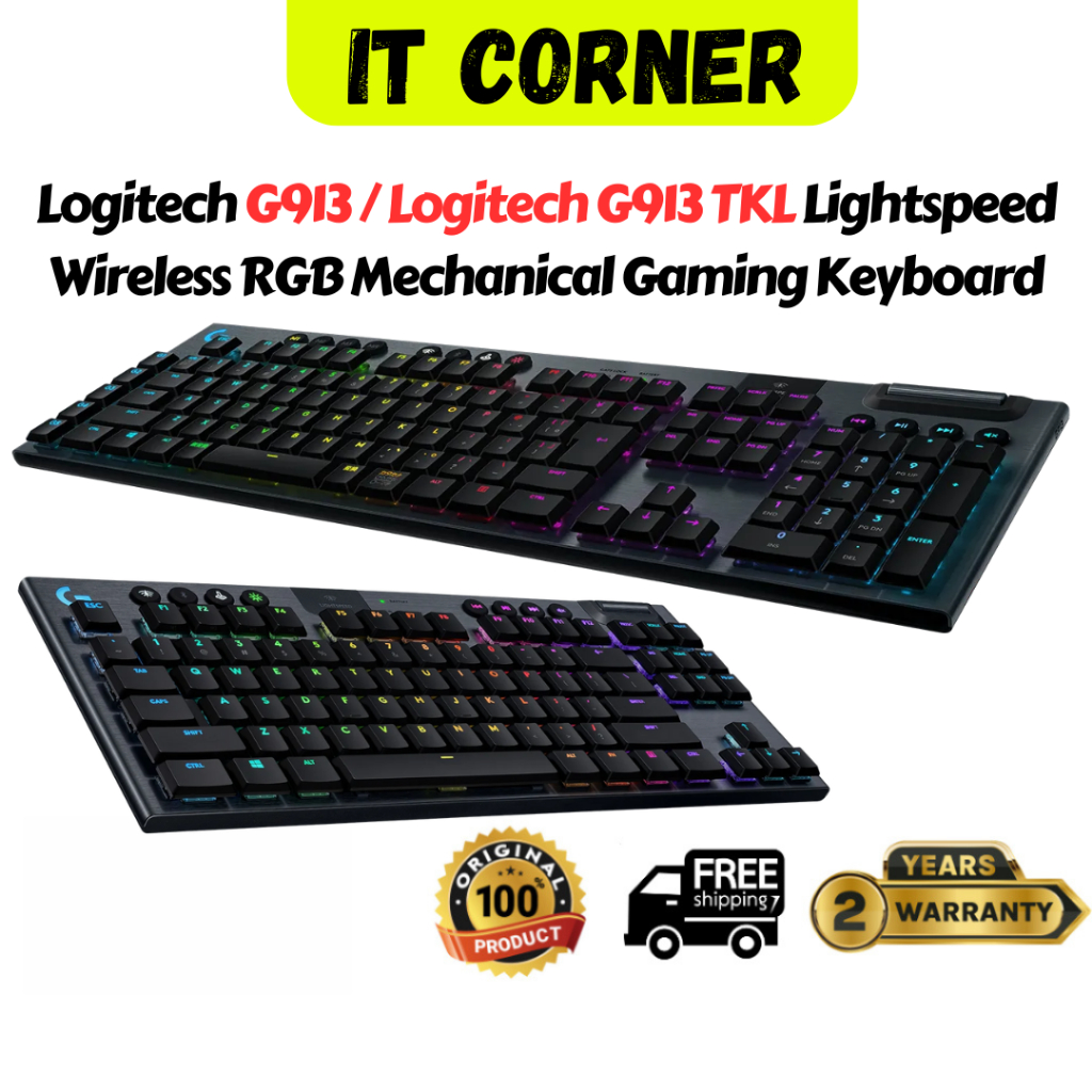 Logitech G913 / Logitech G913 TKL Lightspeed Wireless RGB Mechanical ...