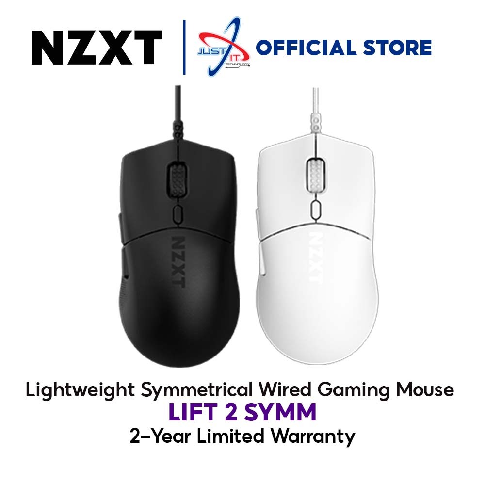 NZXT LIFT 2 SYMM LIGHTWEIGHT SYMMETRICAL WIRED GAMING MOUSE - BLACK ...