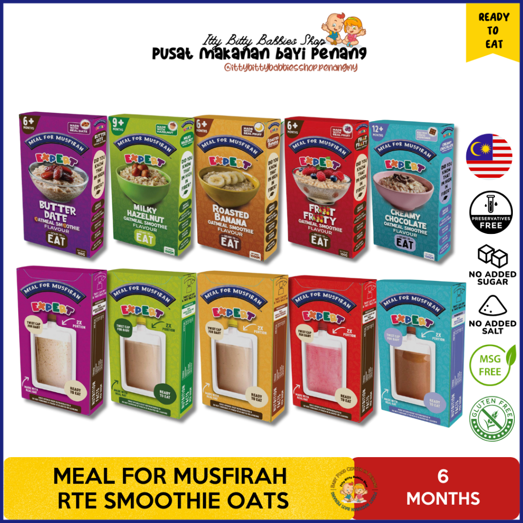 MEAL FOR MUSFIRAH - Ready To Eat Oatmeal Smoothie (6-12months) | Shopee ...