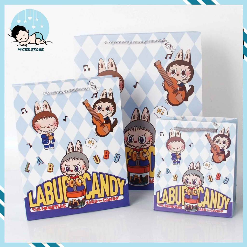 Labubu Paper bags for gifts and cosmetics or party in the shape of ...