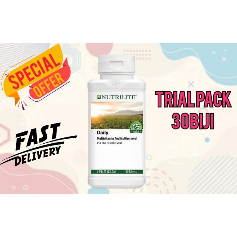 NUTRILITE Daily Multivitamin & Multimineral 30biji (trail pack ...