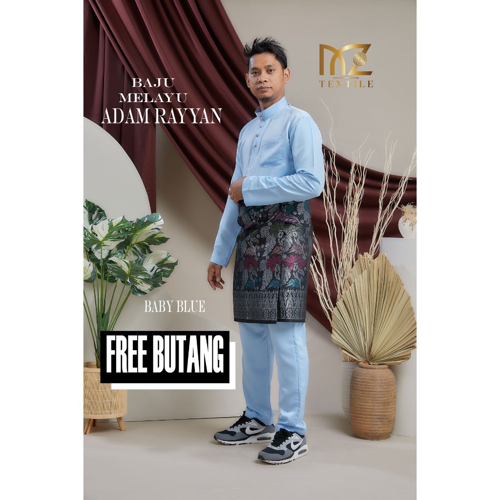 FREE BUTANG BAJU MELAYU ADAM RAYYAN PEARL SKIN DEWASA MZ TEXTILE BEG- 1 ...