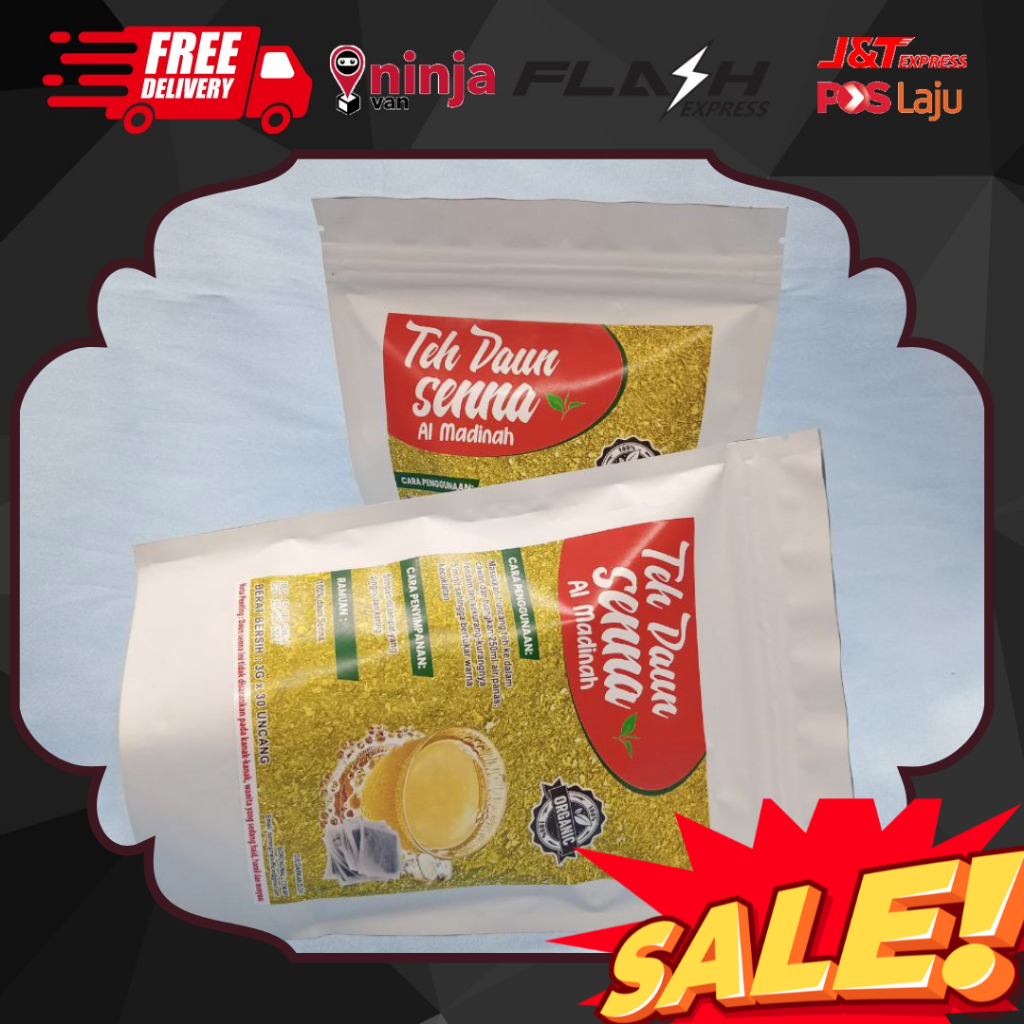 AL MADINA TEH DAUN SENNA 30 UNCANG X 3G 30 HARI ORIGINAL | Shopee Malaysia