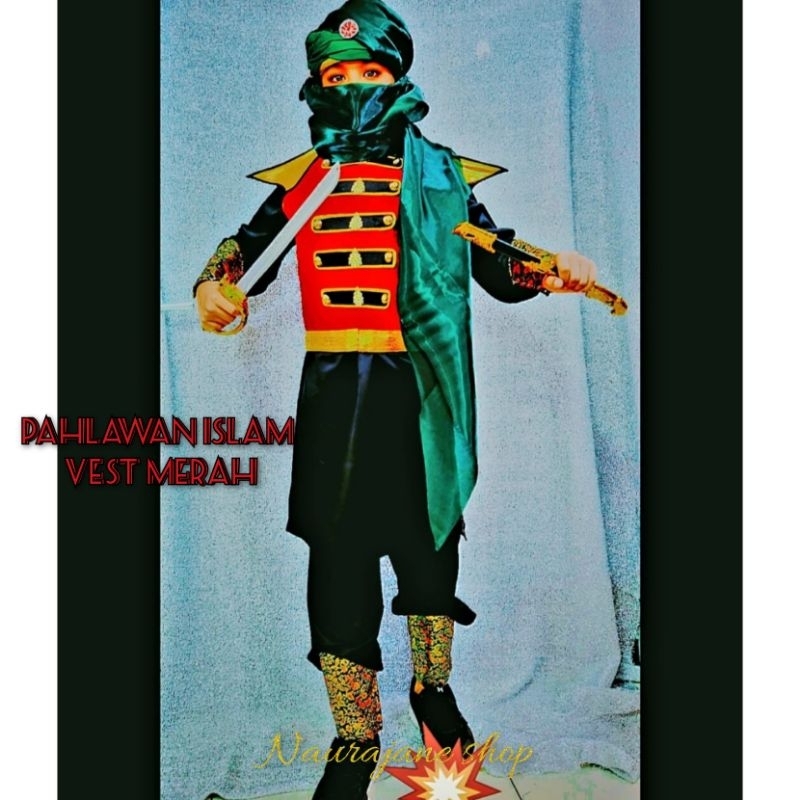 KOSTUM PAHLAWAN ISLAM VEST MERAH | Shopee Malaysia