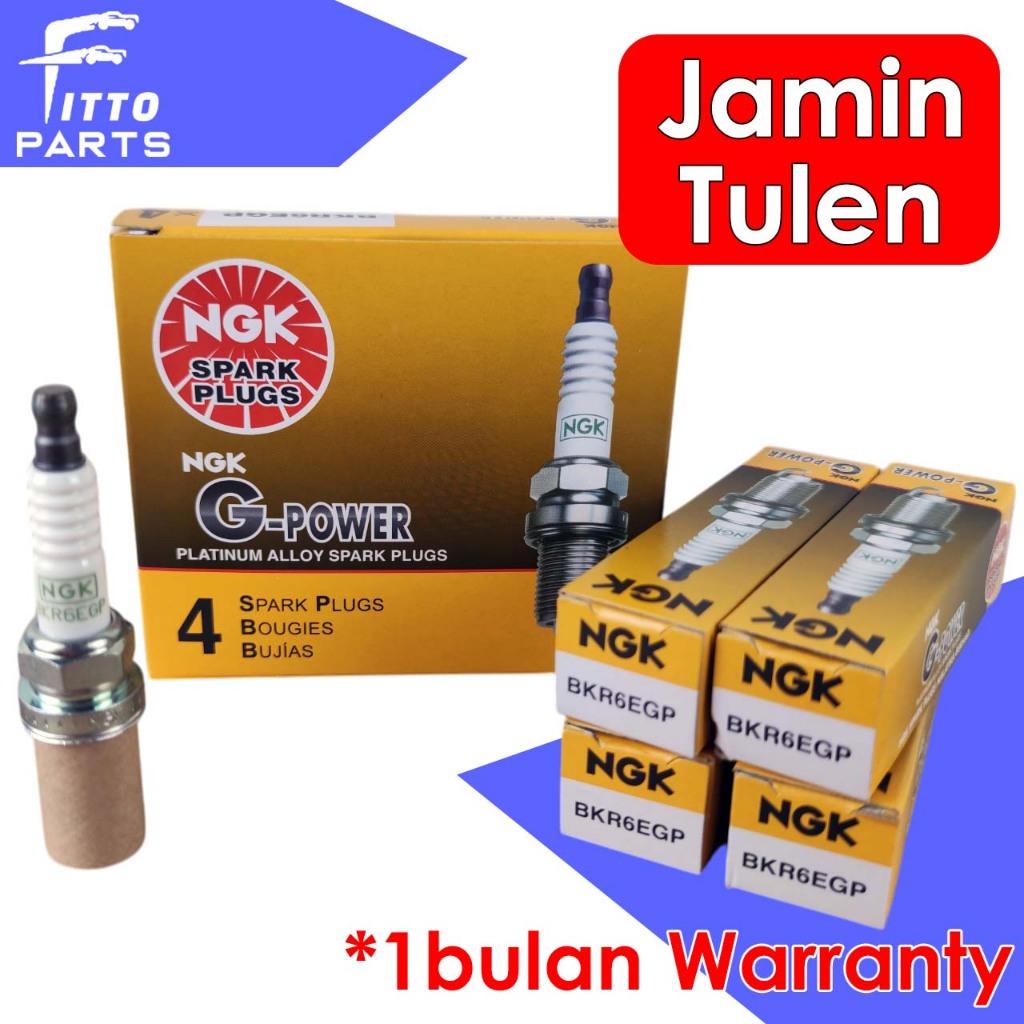 [100% ORIGINAL] NGK G-Power Platinum Spark Plug BKR6EGP- Proton Wira, Waja, Perdana, Altis, Wish ...