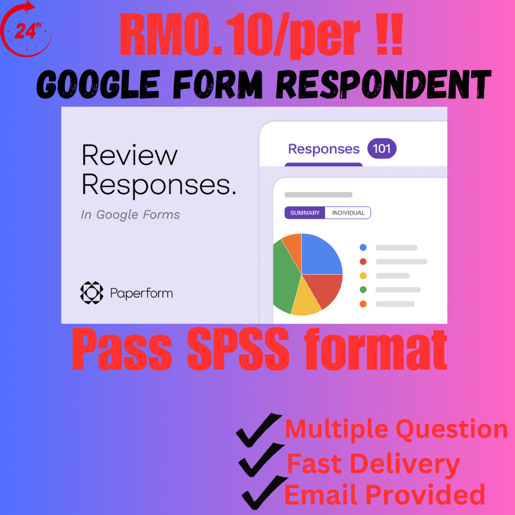GOOGLE FORM RESPONDENT | Respondend collect service | Google Form | Google survey form ...