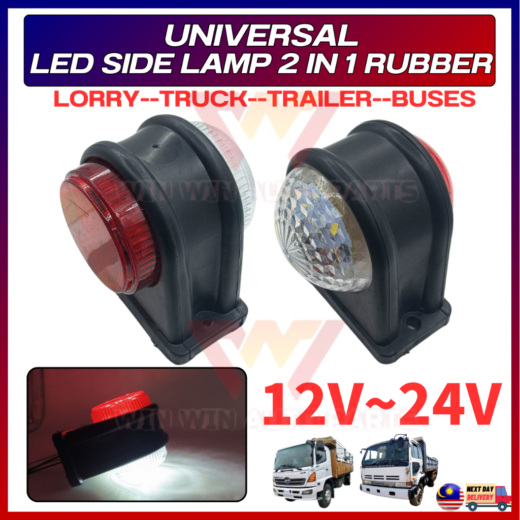 Lampu Tepi 12V~24V Side Lamp LED Marker Light Lorry Trailer Lori Bus ...