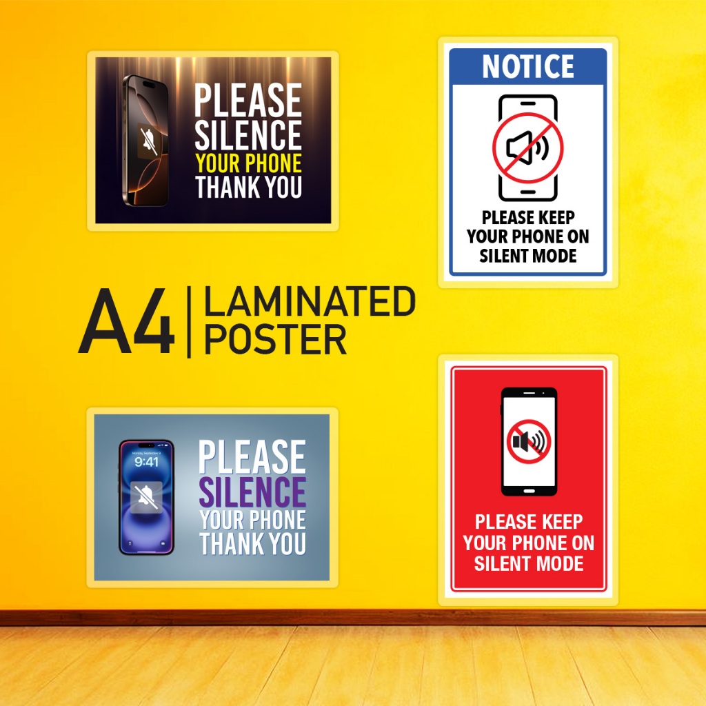 [Laminated Poster] A4 Size Papan Tanda Signage PASTIKAN TELEFON ANDA ...