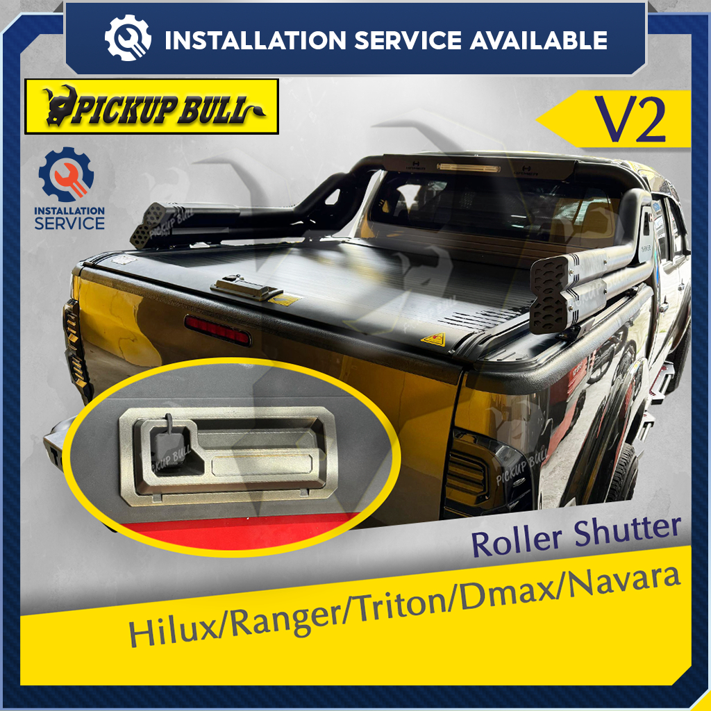 4x4 Manual Roller Shutter Button Push Handle Key Lock - Hilux/Ranger ...