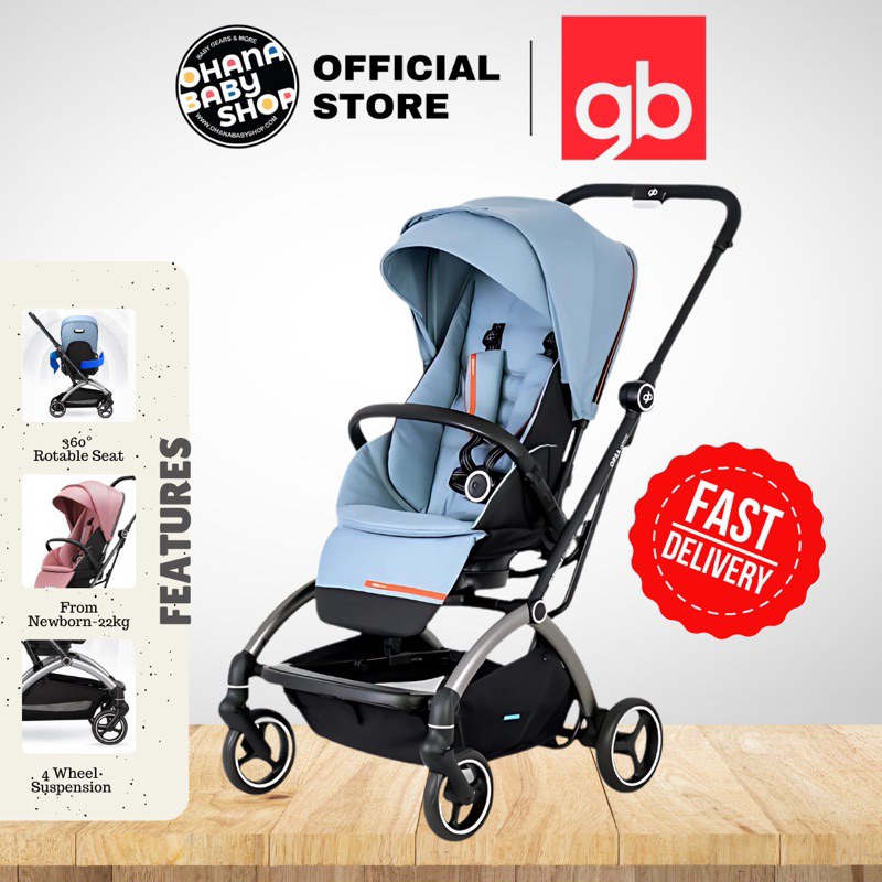 GB Orsa Omni 360 Spin Two Way Facing Stroller Compact Stroller | Shopee ...