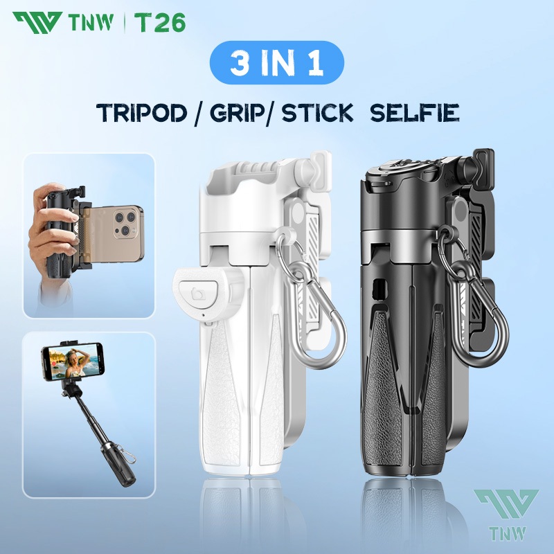 TNW T26 Mini Selfie Stick Tripod Portable Grip Phone Tripod with ...