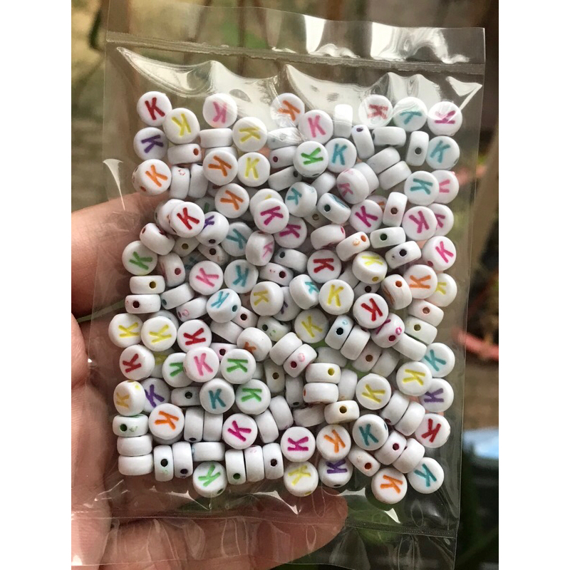 RM2.00/200 pieces : Bead - Huruf K - Abjad - 4 mm x 7 mm | Shopee Malaysia