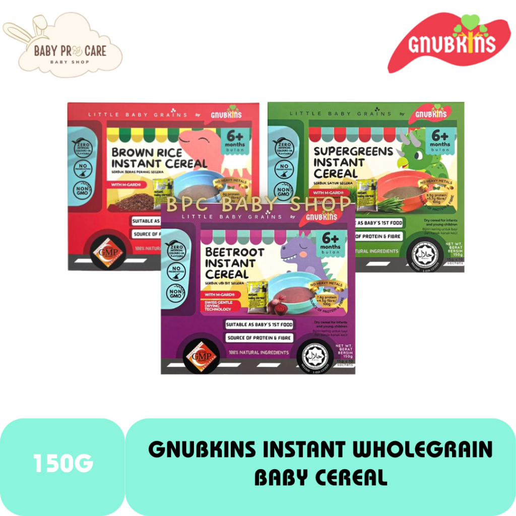 GNUBKINS Instant Wholegrain Baby Cereal 150g | Shopee Malaysia