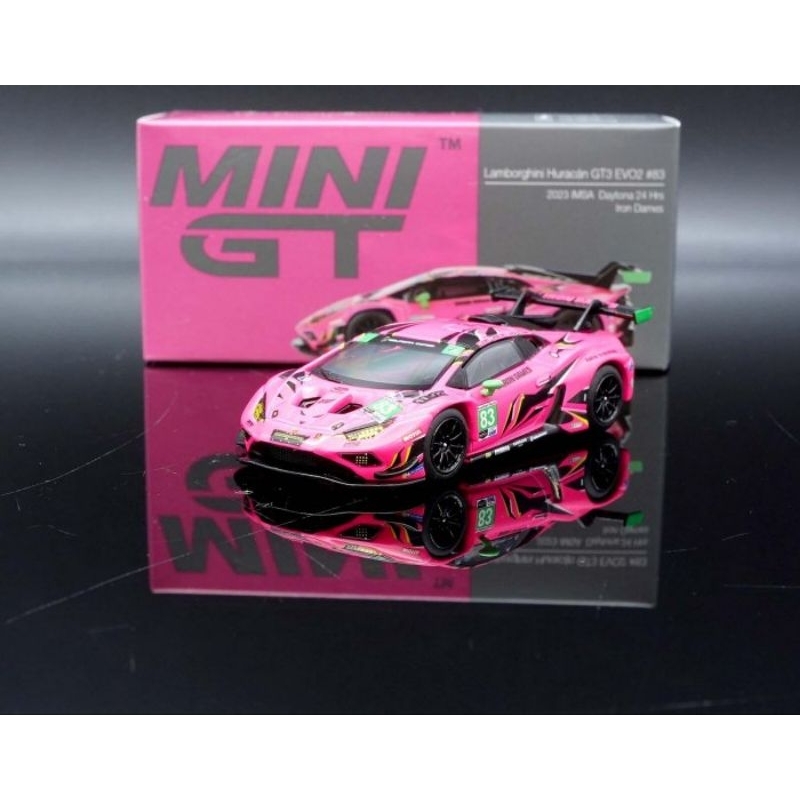 Mini GT 1:64 #772 Lamborghini Huracan GT3 EVO2 #83 Iron Dames IMSA 2023 ...