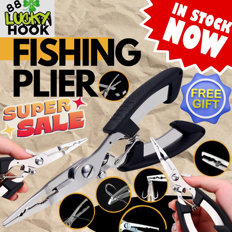 Multifunctional Fishing Pliers with Scissors & Eagle Nose for Lure Line ...