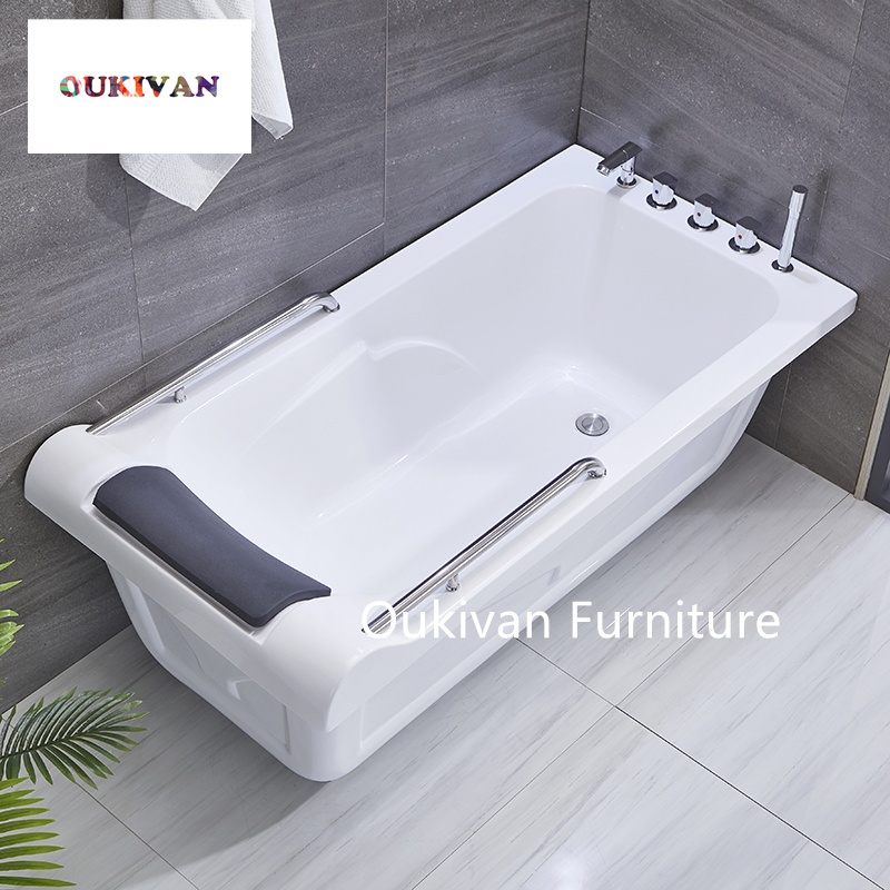 New Acrylic Bathtub Tab Mandi Deepen Soak Integrated With Stainless ...