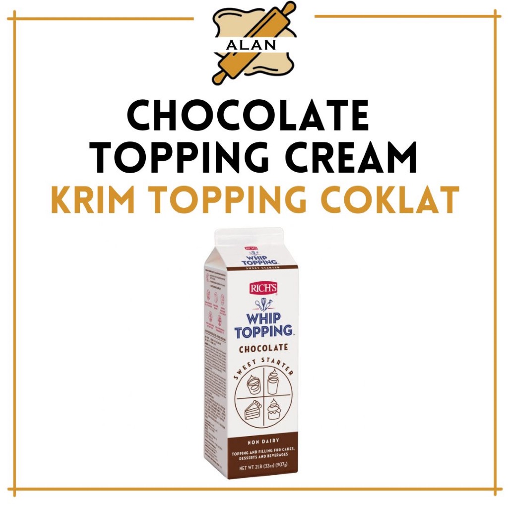 【907GM】RICH'S CHOCOLATE TOPPING CREAM | 维益巧克力淡奶油 | Shopee Malaysia