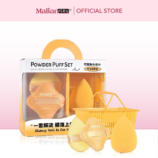 Malian Soft Powder Puff Set (4 Pcs) 玛莉安软糯粉扑组合 (4件套) | Shopee Malaysia