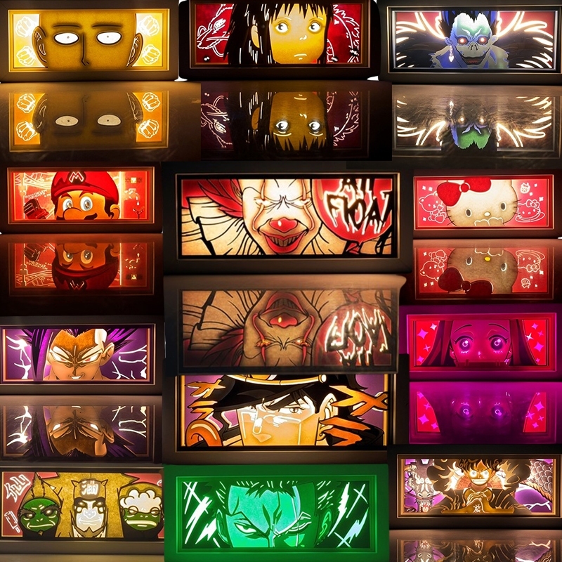 Anime Demon Slayer /Naruto LED Light Box Cartoon Dragon Ball Action ...