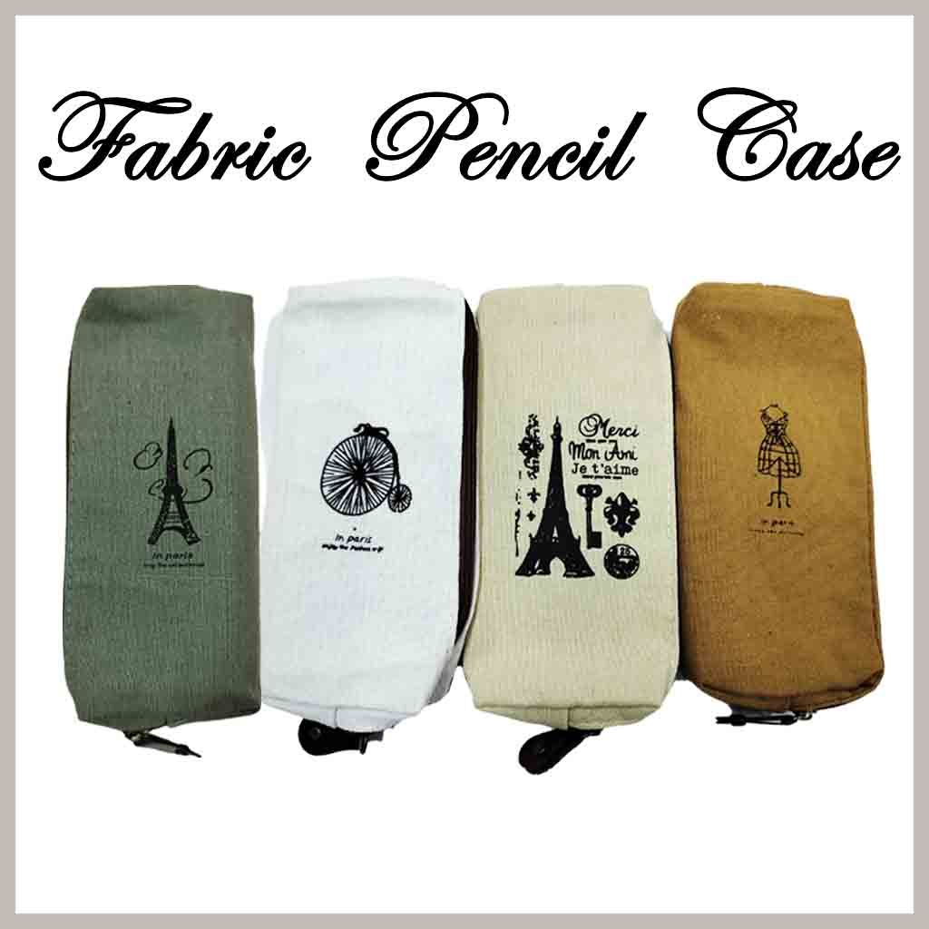 Canvas Pencil Case Paris Design for School Student Office | Kotak ...