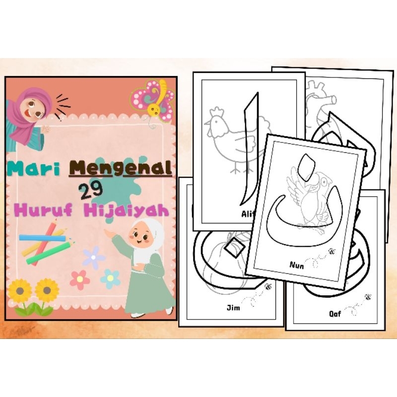 Buku mewarna digital (printable A4 size) coloring Ebook for kids and ...